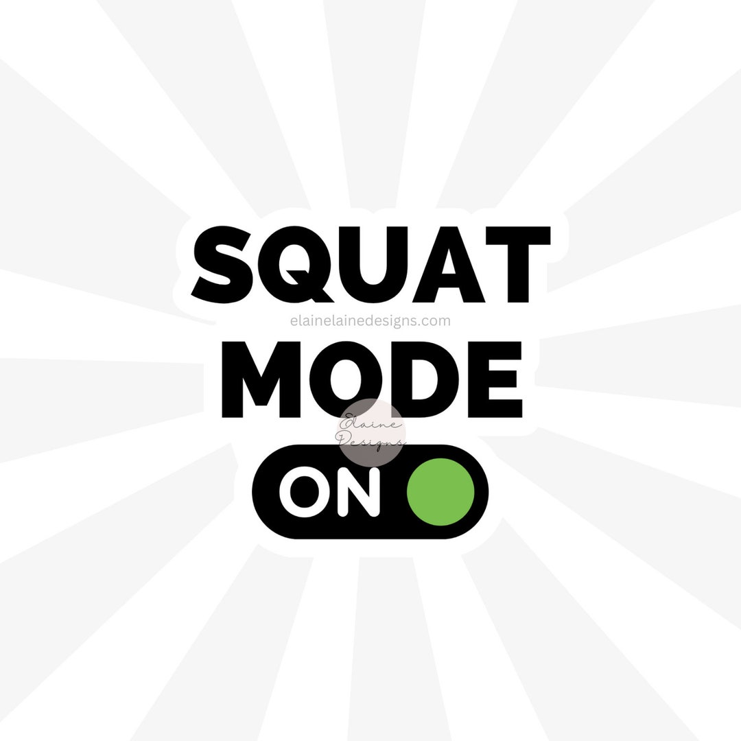 Squat Sticker, Squat Challenge Sticker, Squatting Sticker, Workout ...