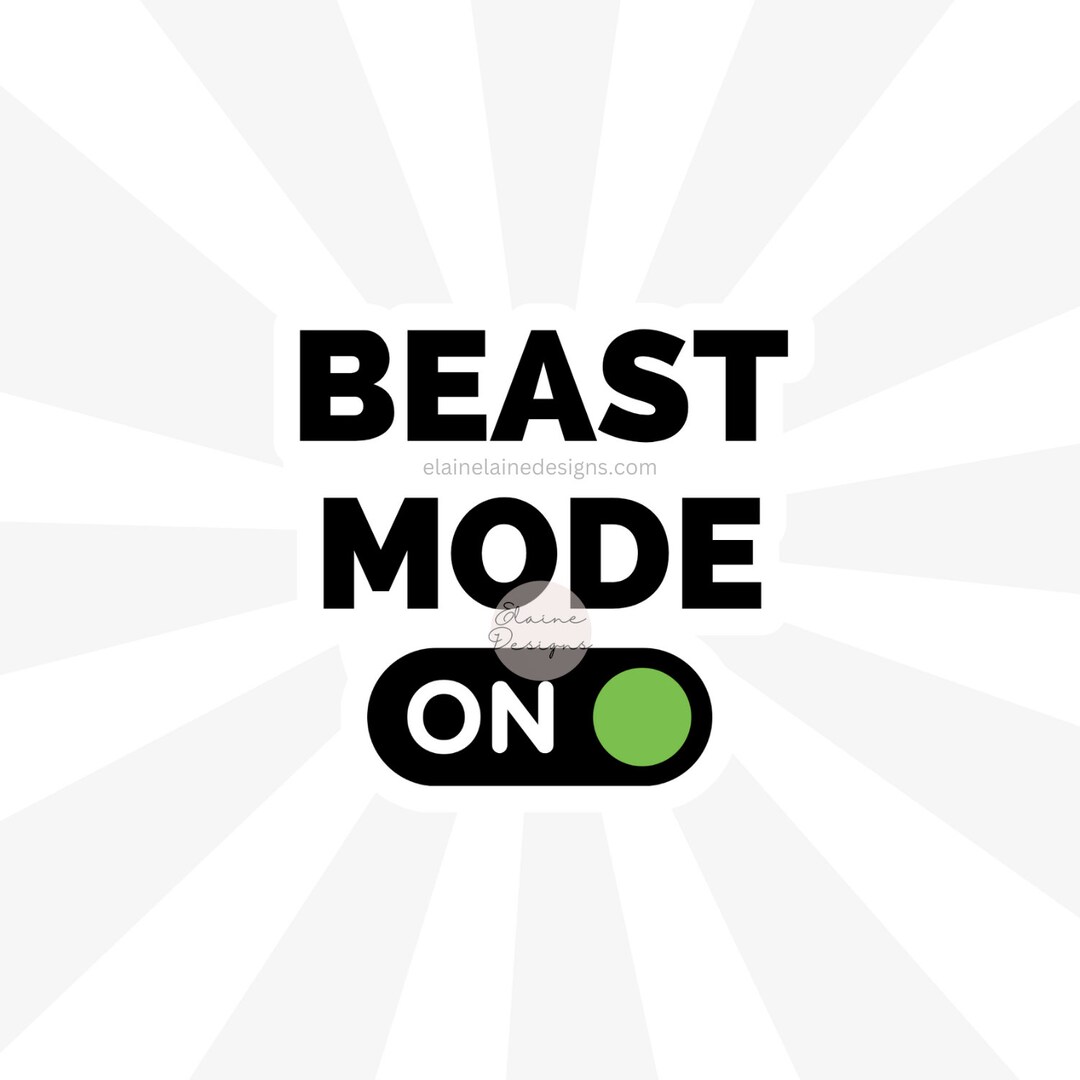 Crossfit Sticker, Beast Mode Sticker, Beast Mode on Sticker, Gym ...