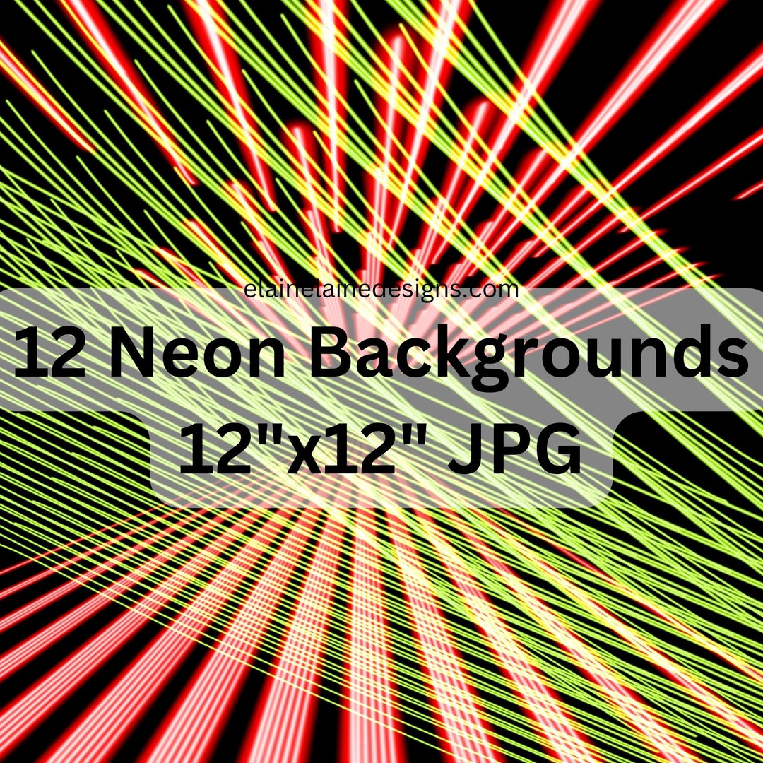 Neon Background, Glowing Background, Digital Paper, Blue, Green, Neon ...