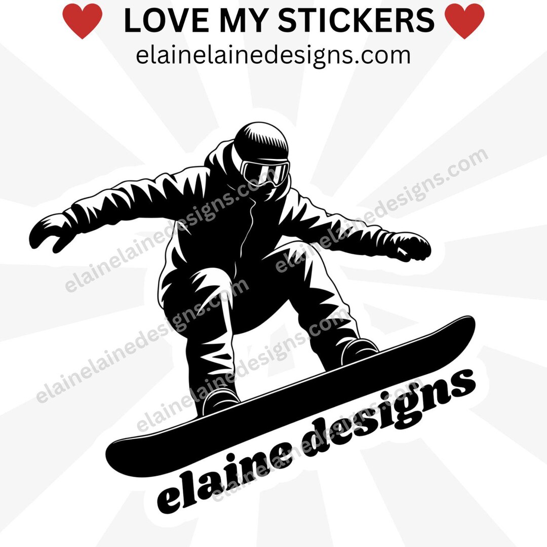 Custom Snowboard Sticker Personalized Snowboarder Decal With Name ...
