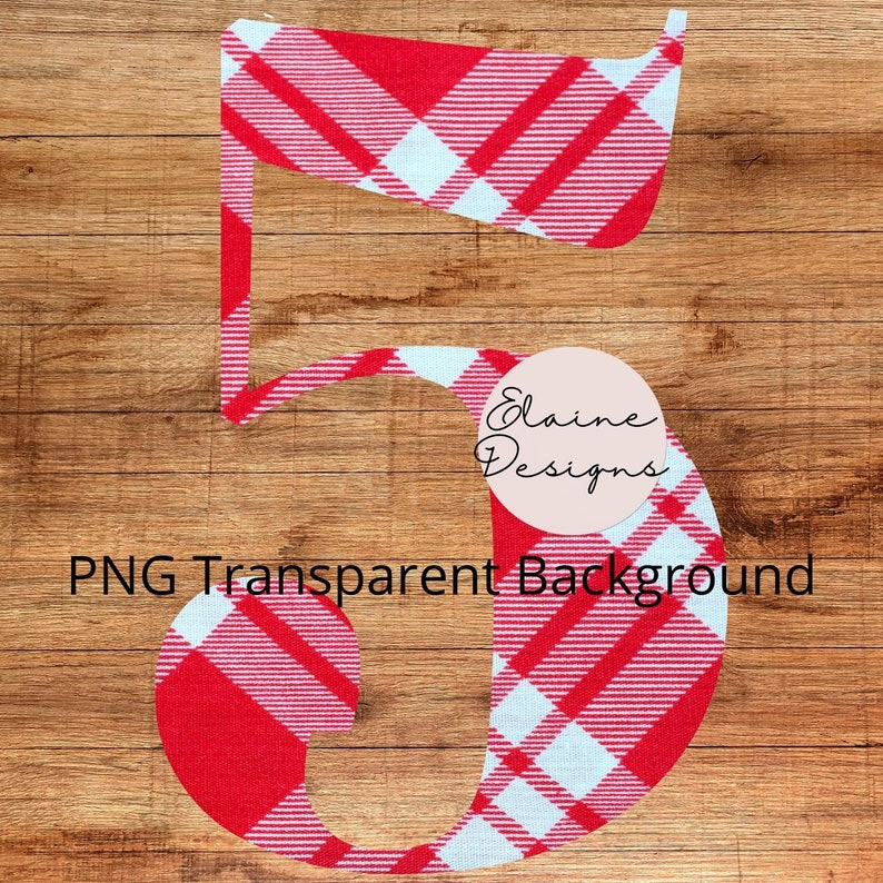 Red Checkered Numbers Red Numbers Gingham Numbers Red Plaid Numbers ...