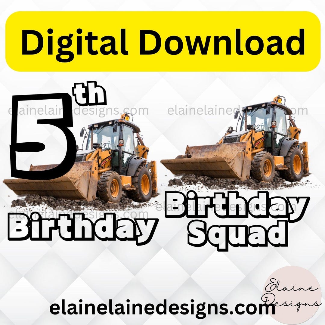 Construction Numbers, Construction Party, 5 Th Birthday, Birthday Squad ...