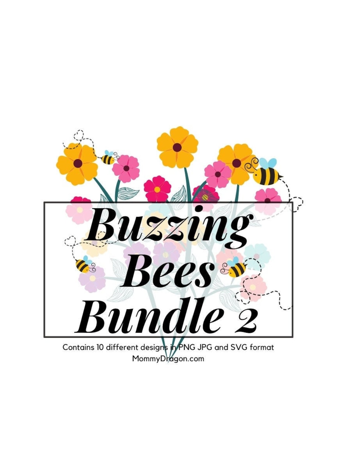 Cute Buzzing Bees Path Bundle 2 Clipart Flying Honeybee Bumble Bee in ...
