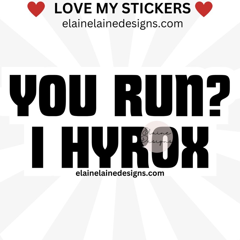 Hyrox Sticker, High Performance Sticker, Hyrox, Endurance Sticker, 1k ...