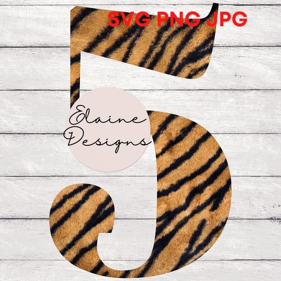 Tiger Numbers Svg Safari Numbers Svg Orange and Black Stripes - Etsy UK