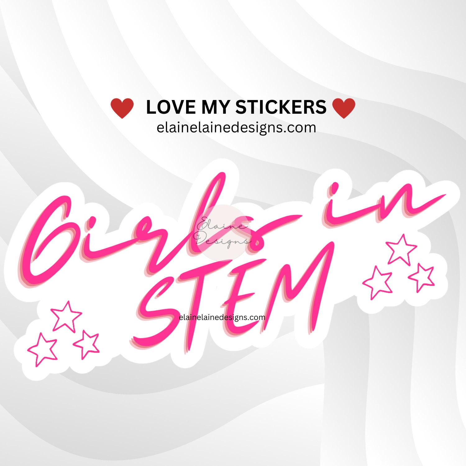 Stem Sticker, Girls in Stem, Women in Stem, Stem Heart, Science ...