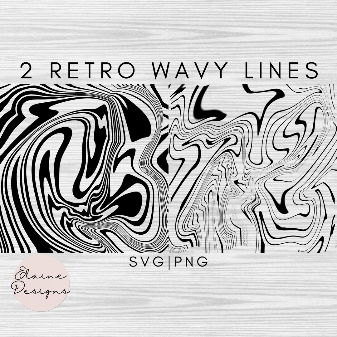 Lines Svg Retro Wavy Lines Png 60s Hippy Designs Svg Stickers 90s ...