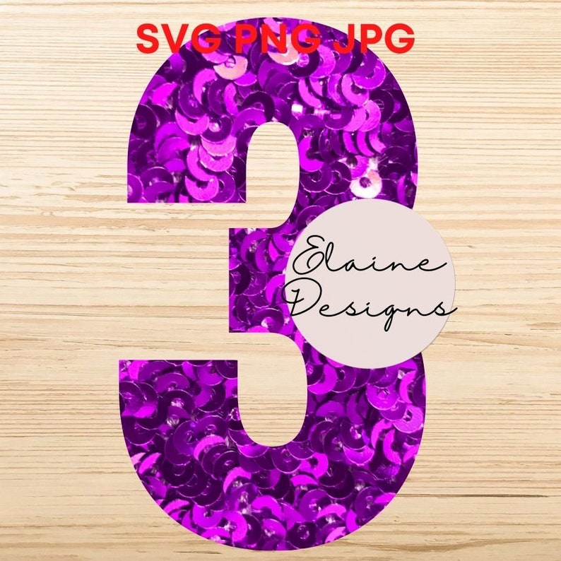 Purple Sequin Glitter Numbers Sparkle Numbers Sparkly Numbers Wedding ...