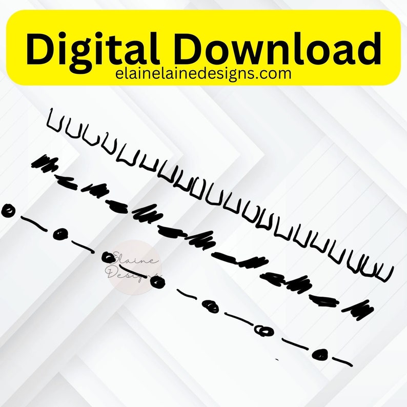 Hand Drawn Lines Squiggly Lines Dividers Underlines Cross Out Lines ...