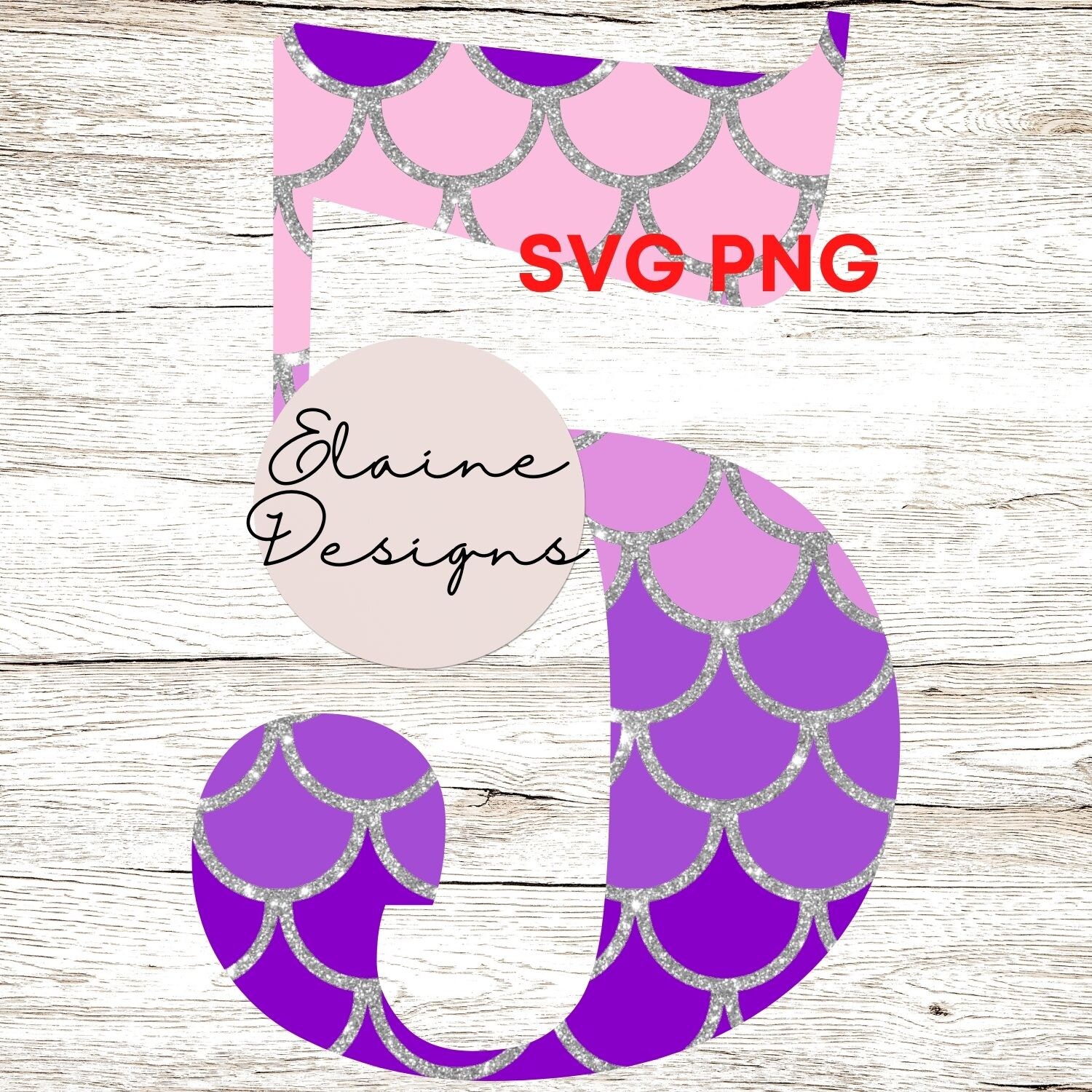 Purple Mermaid Numbers Purple Pink Silver Mermaid Scales Mermaid ...