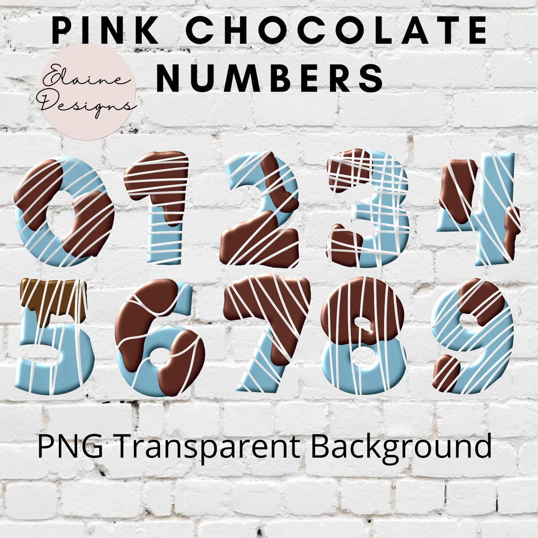 Dripping Chocolate Numbers Cookie Numbers Chocolate Frosting Numbers ...