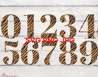 Safari Numbers Svg - Etsy