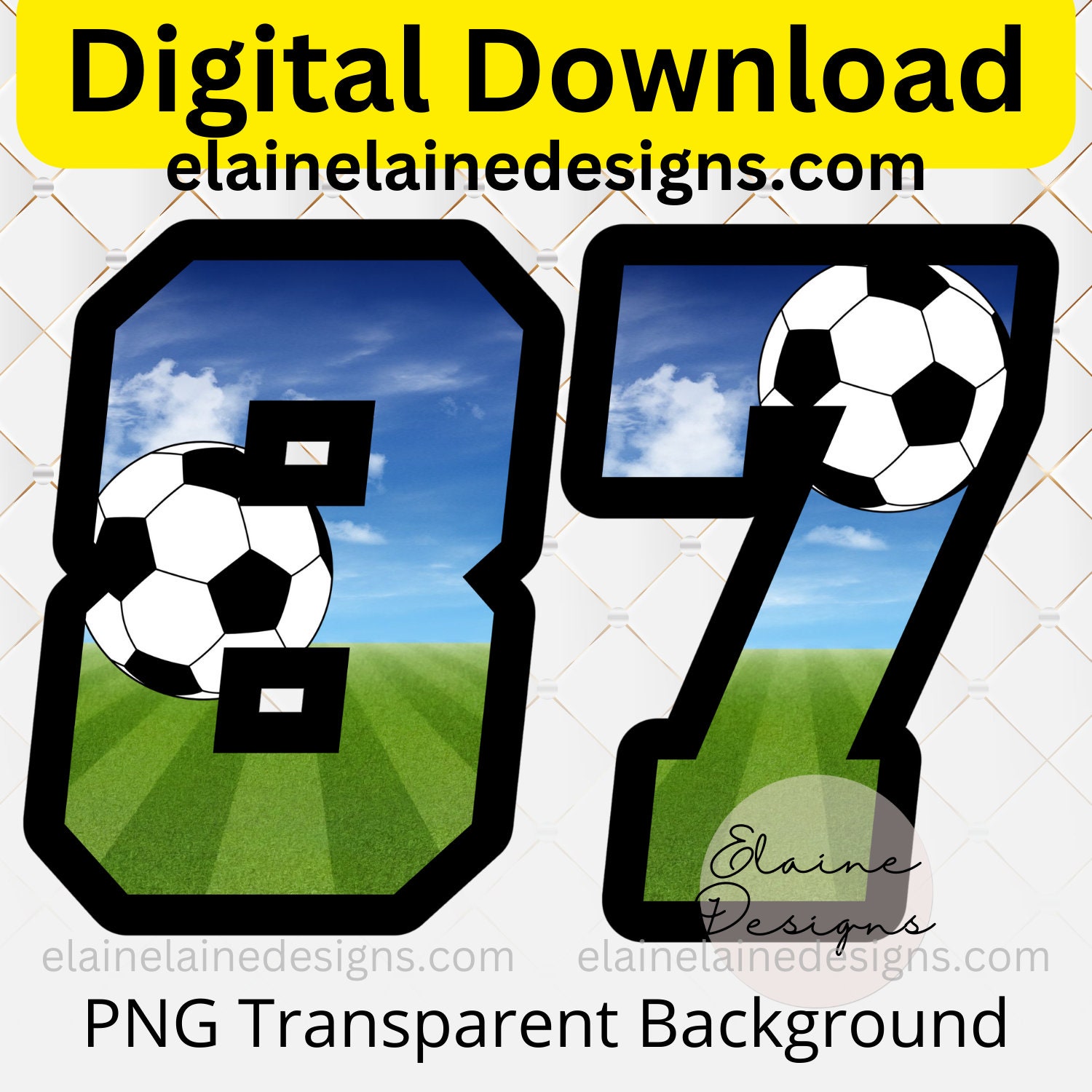 Soccer Numbers Soccer Ball Numbers Football Numbers Team Jersey Number ...