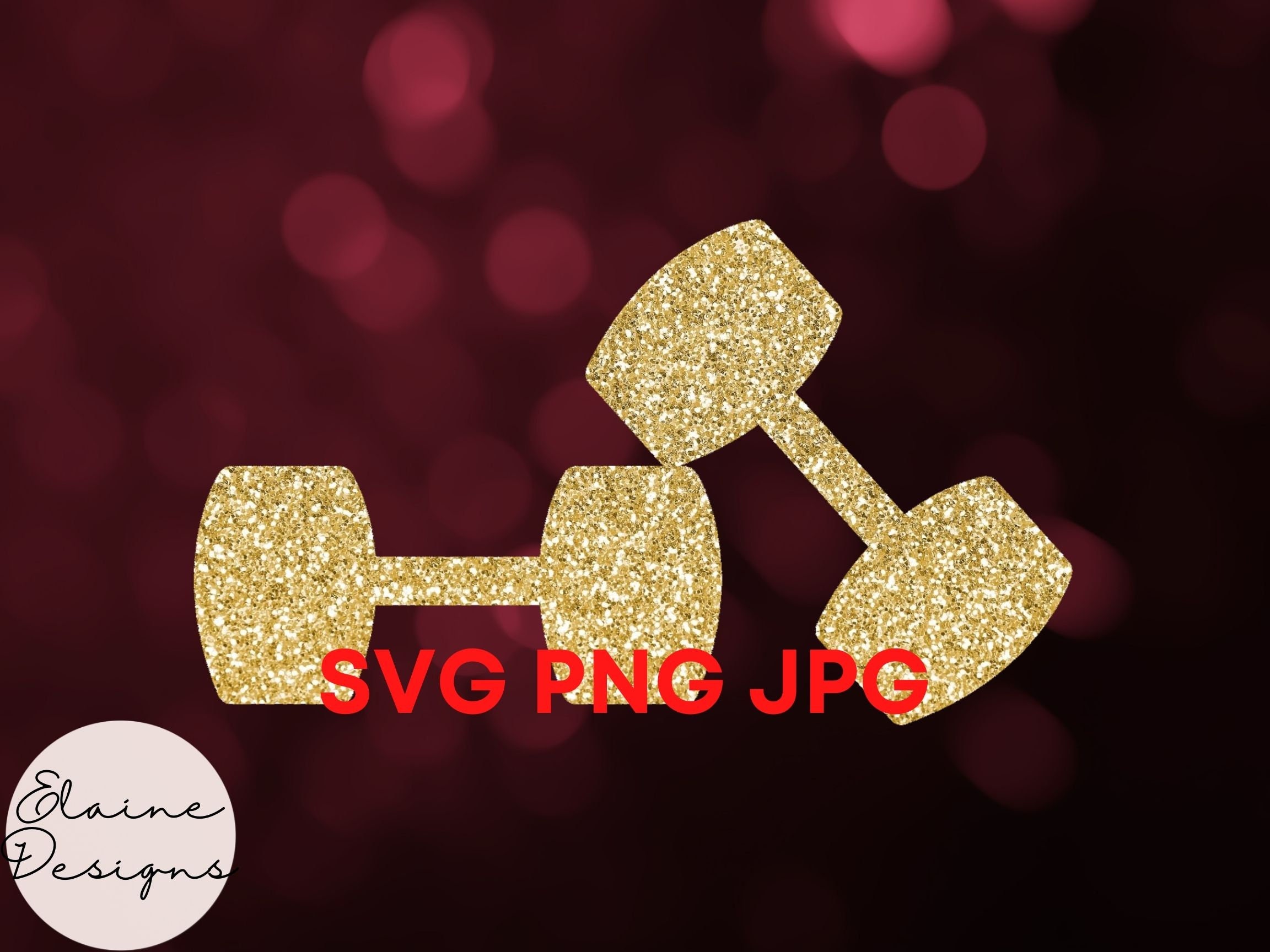 Gold Glitter Dumbbell Workout Fitness Gold Dumbells Fitness Crossfit ...