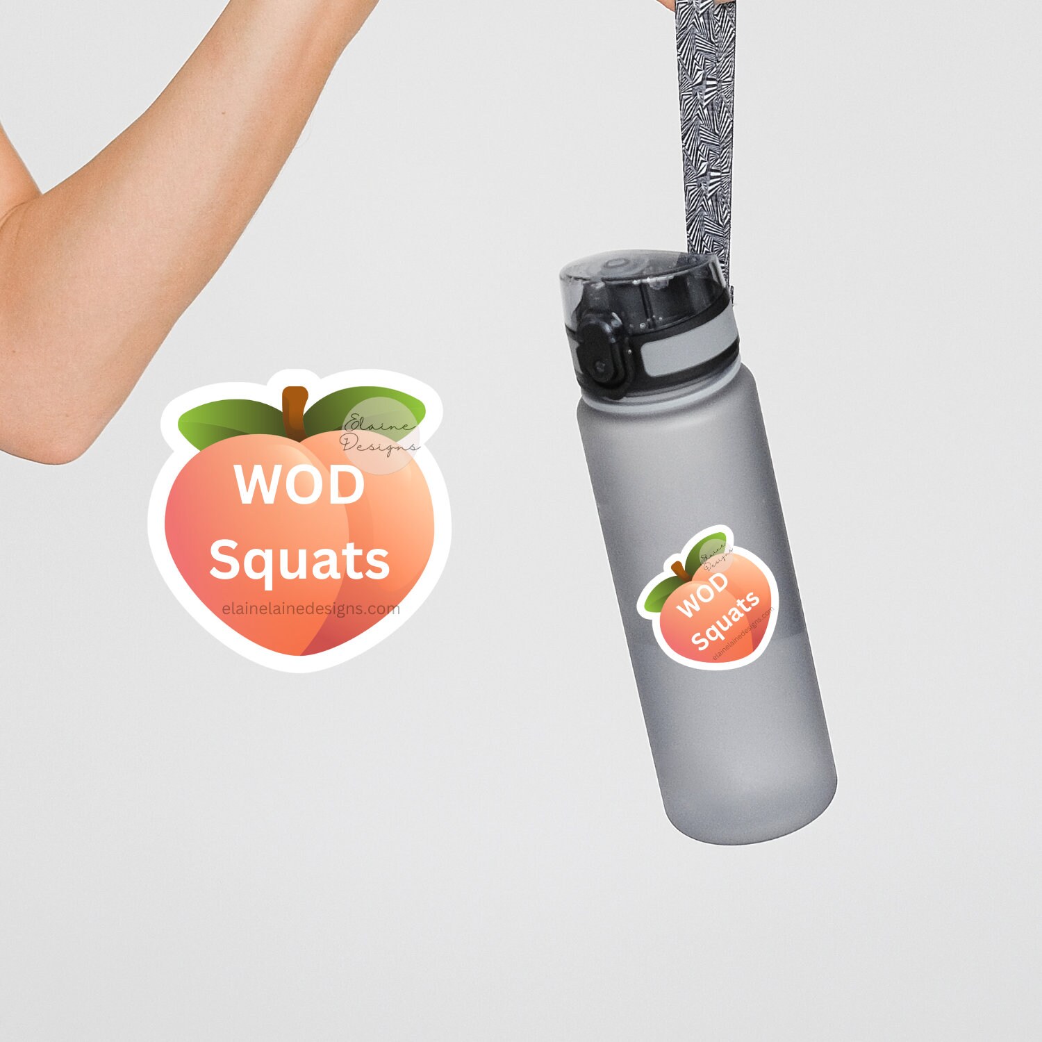 Squat Stickers, Squat Sticker Peach, Firming up My Peach, Wod Squats ...