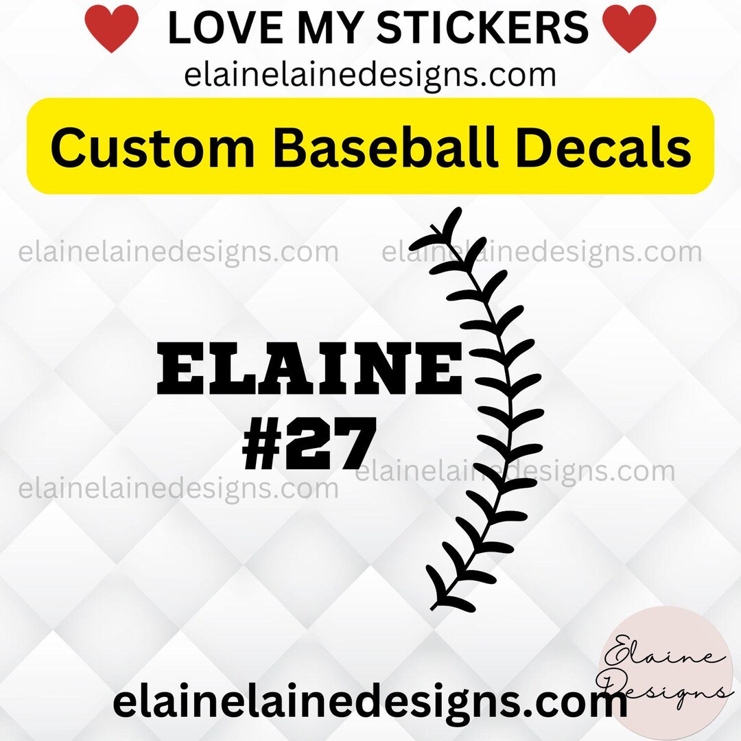 Baseball Stickers, Baseball Decal, Custom Baseball Sticker, Custom ...