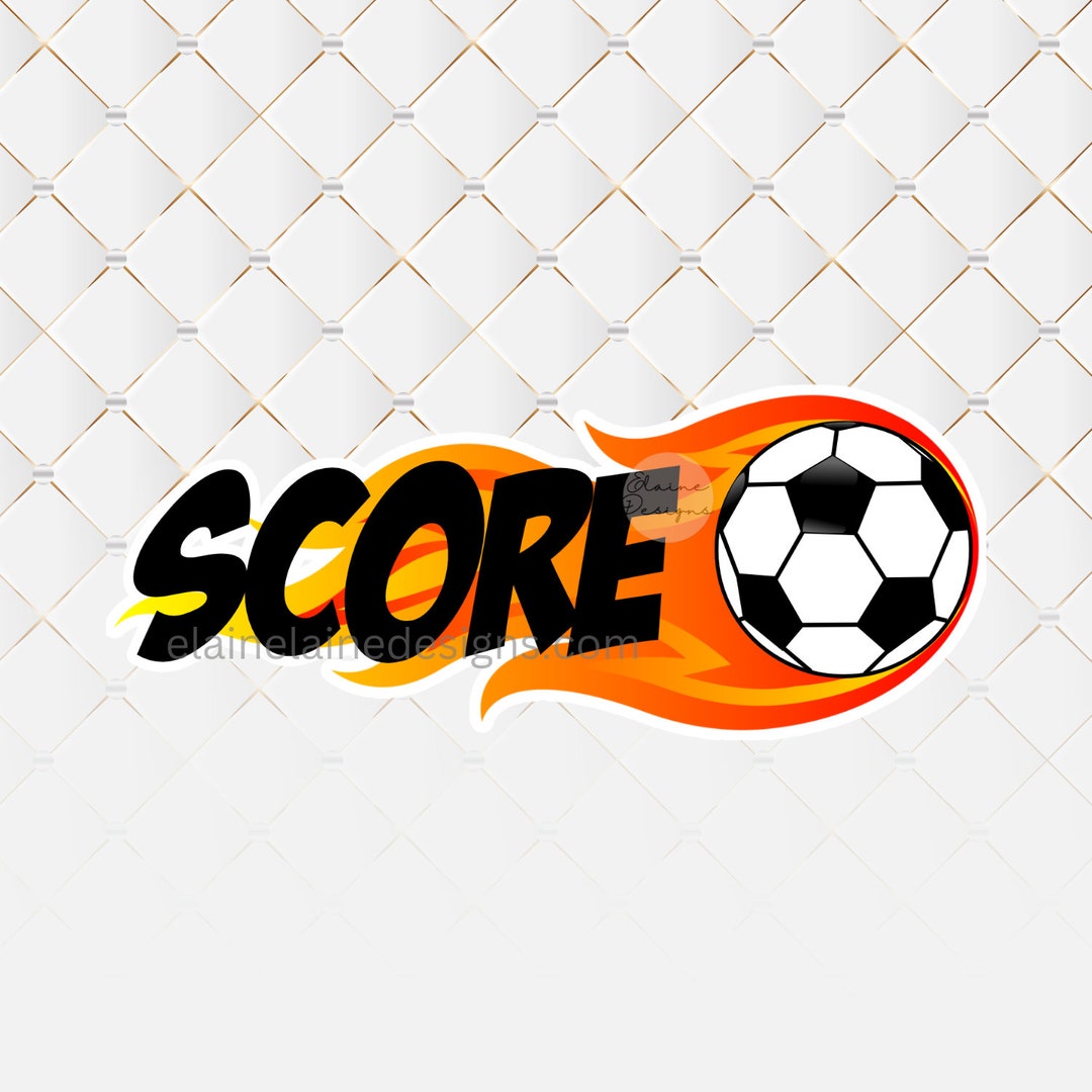 Soccer Sticker, Soccer Scoring Sticker, Fireball Soccer Ball Sticker ...