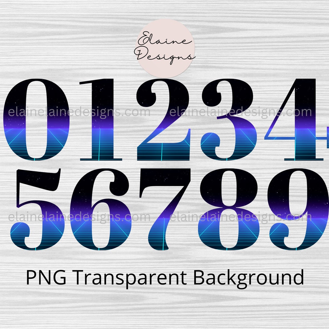 Purple Sparkle Numbers Purple Glitter Numbers Purple Galaxy Numbers ...