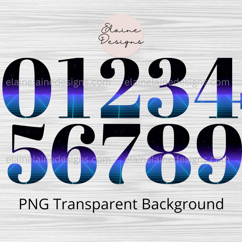 Purple Sparkle Numbers Purple Glitter Numbers Purple Galaxy Numbers ...