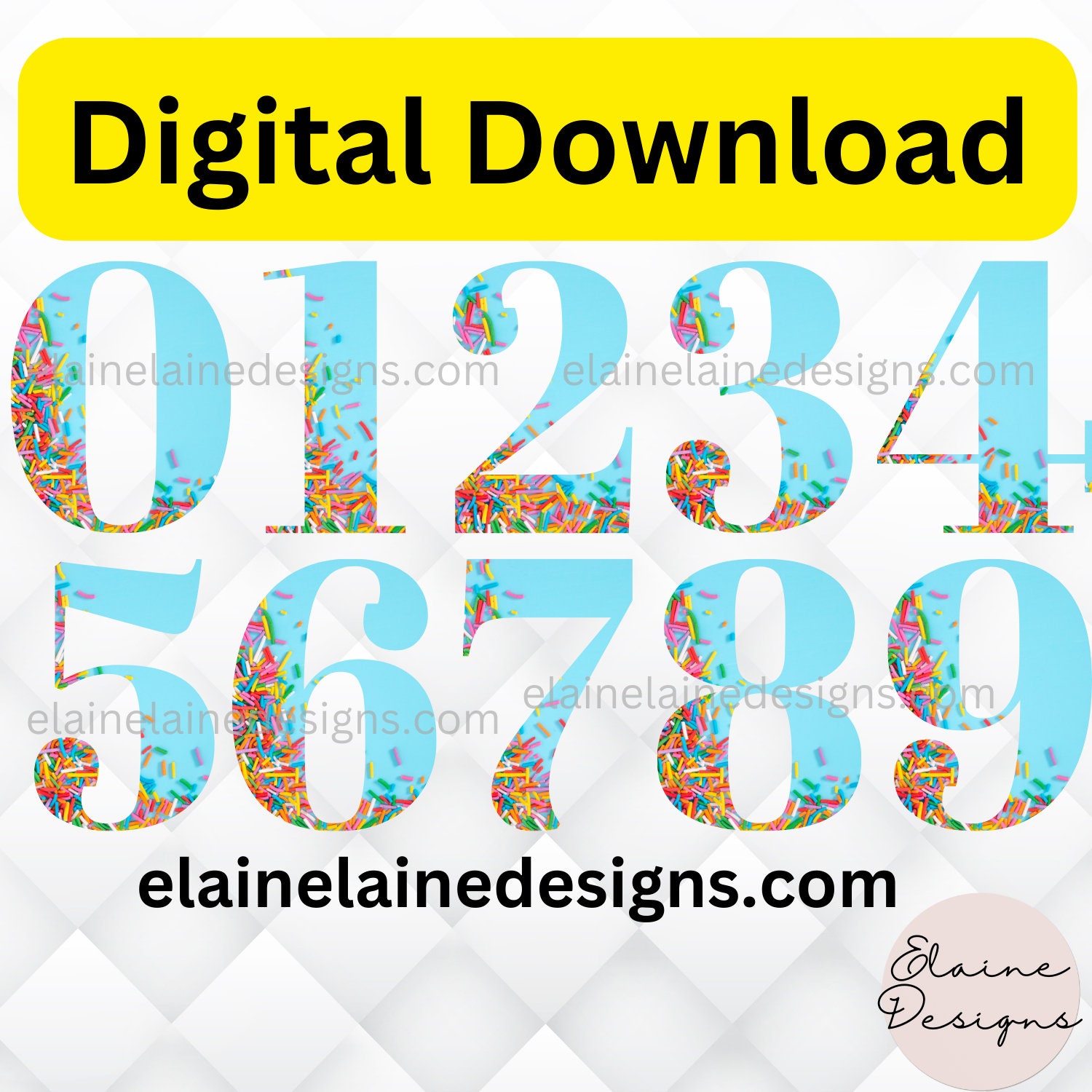 Numbers PNG, Printable Numbers, Sprinkle Numbers, Sprinkles, Sweet ...