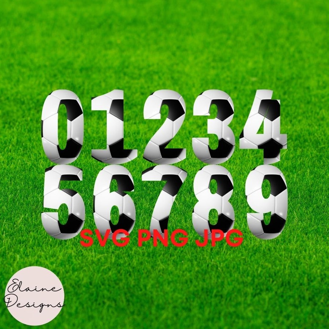 Soccer Numbers White Ball Numbers Sports Number Football Number FIFA ...