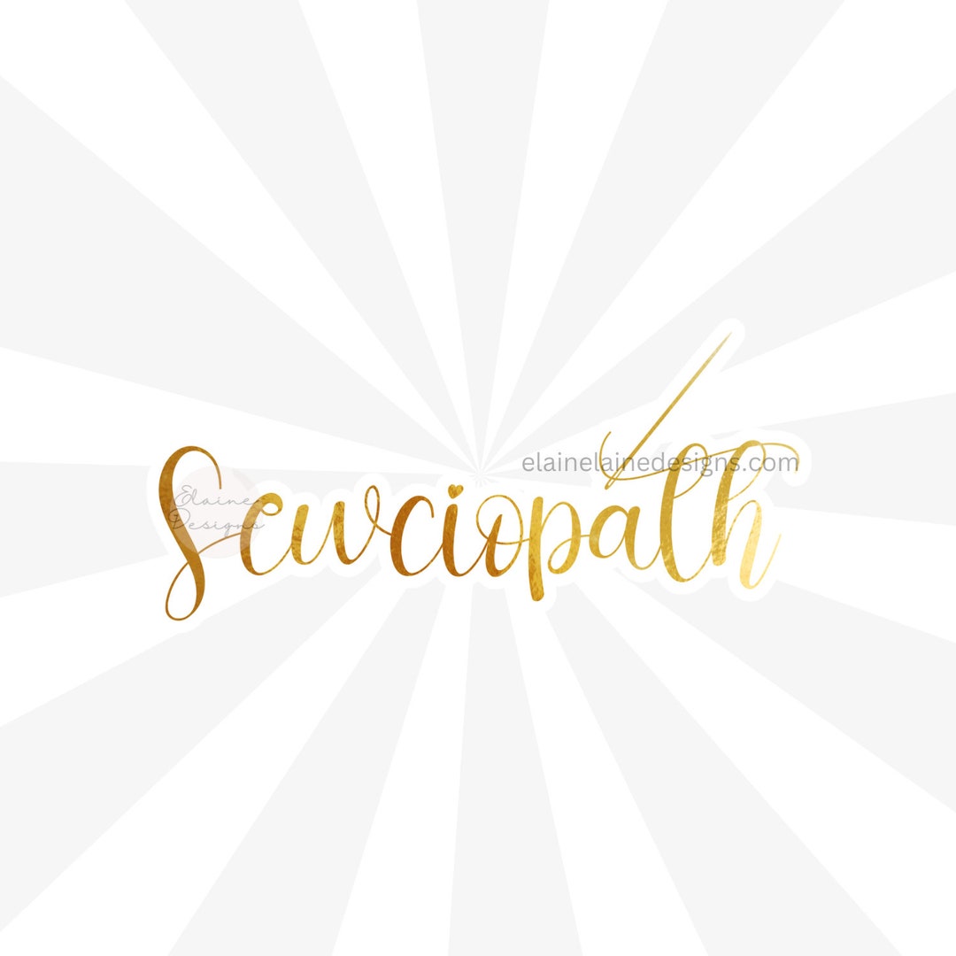 Sewciopath Sticker, Sewing Sticker, Sewing, Sewing Needle Sticker ...