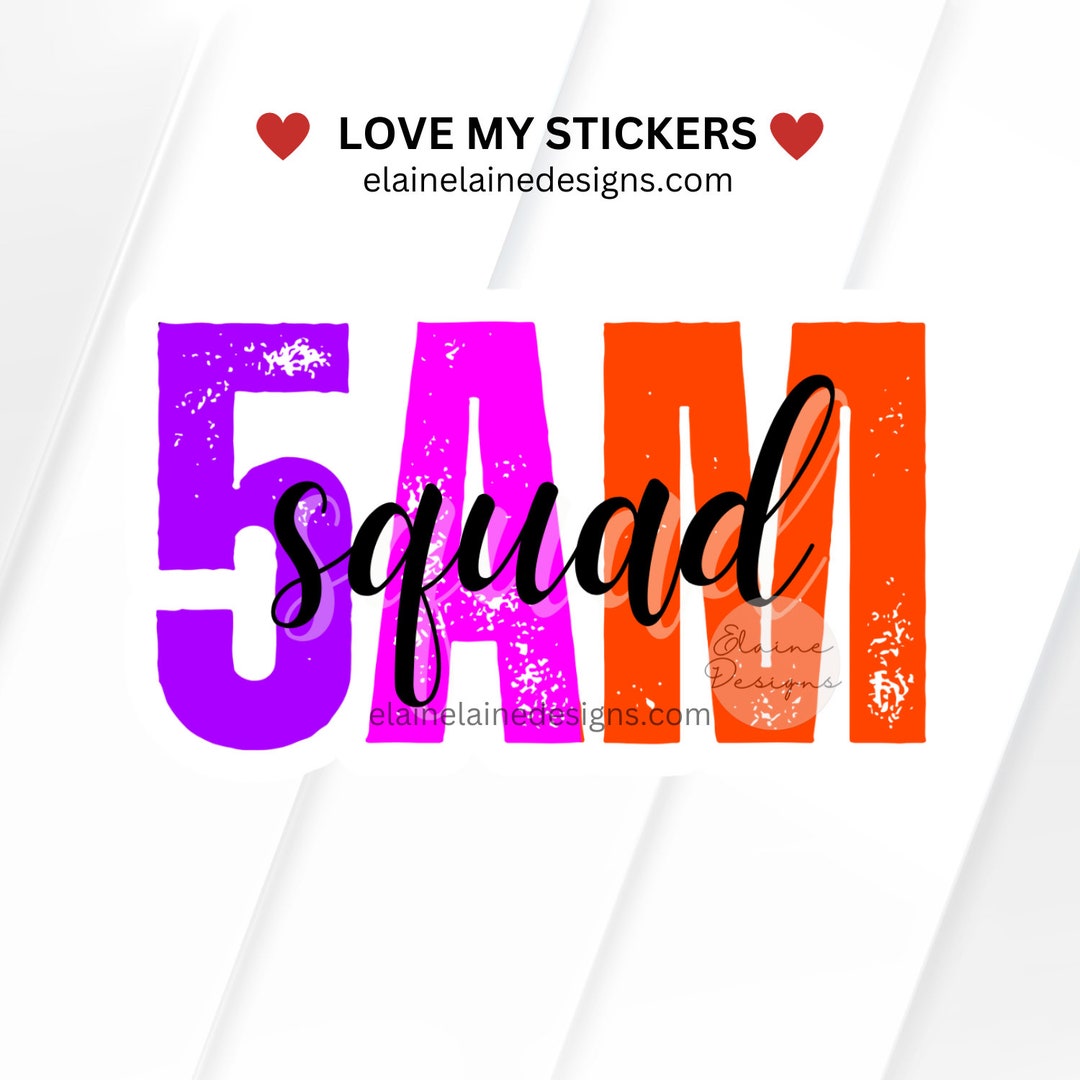 Crossfit Sticker, 5am Sticker, 5 Am Squad, 5am, Morning Workout, Hockey ...