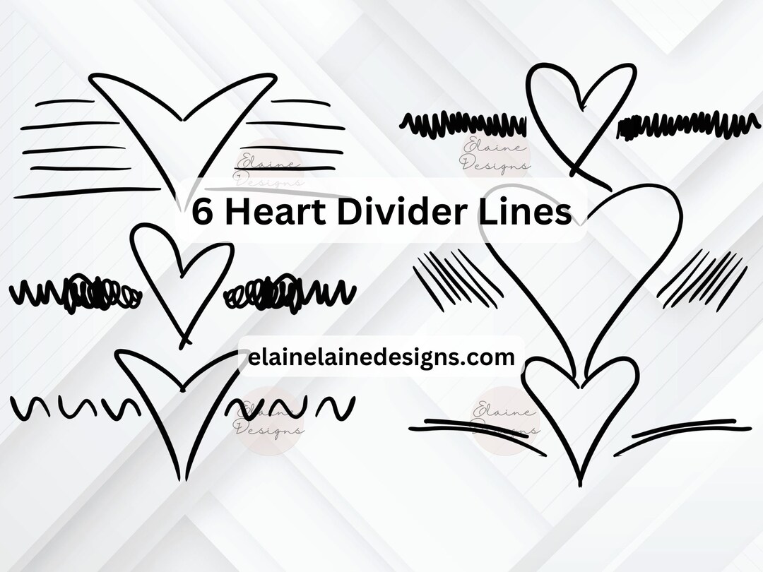 Heart Dividers, Lines Png, Lines Jpg, Doodle Lines, Doodle Dividers ...