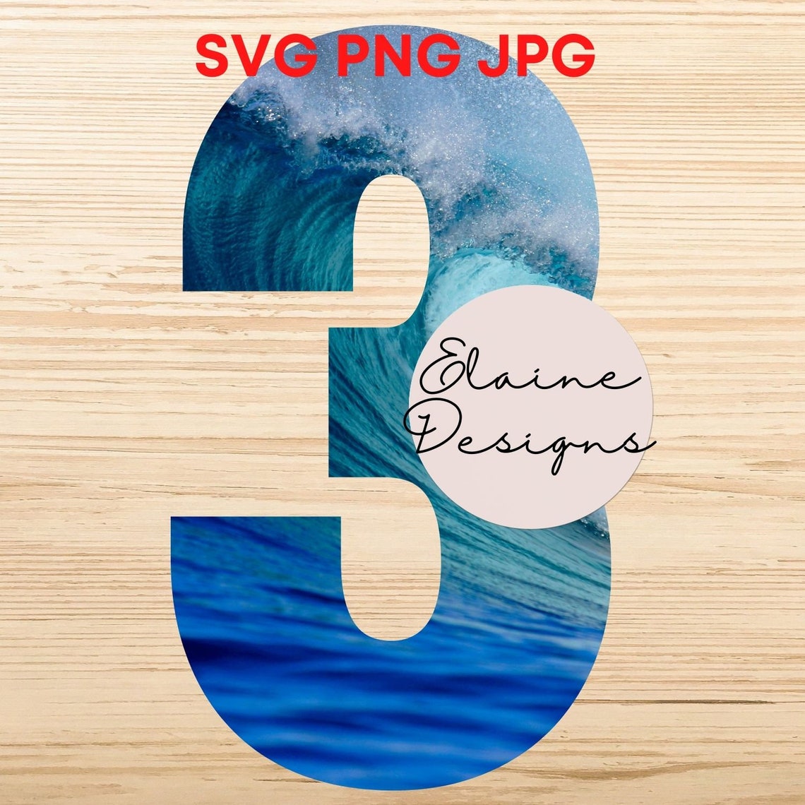 Blue Wave Numbers Aqua Numbers Surfer Numbers Surfing Numbers Wedding ...