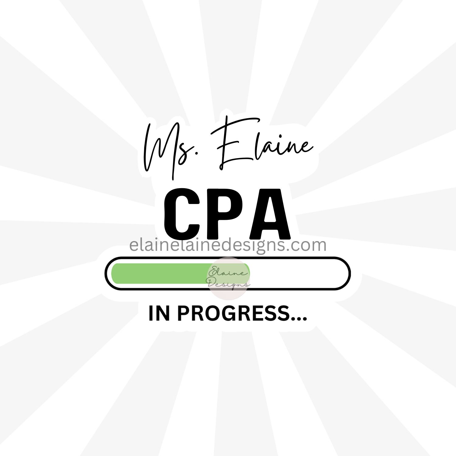CPA in Progress, Custom Accountant Sticker, Cpa Accountant Gift, New ...
