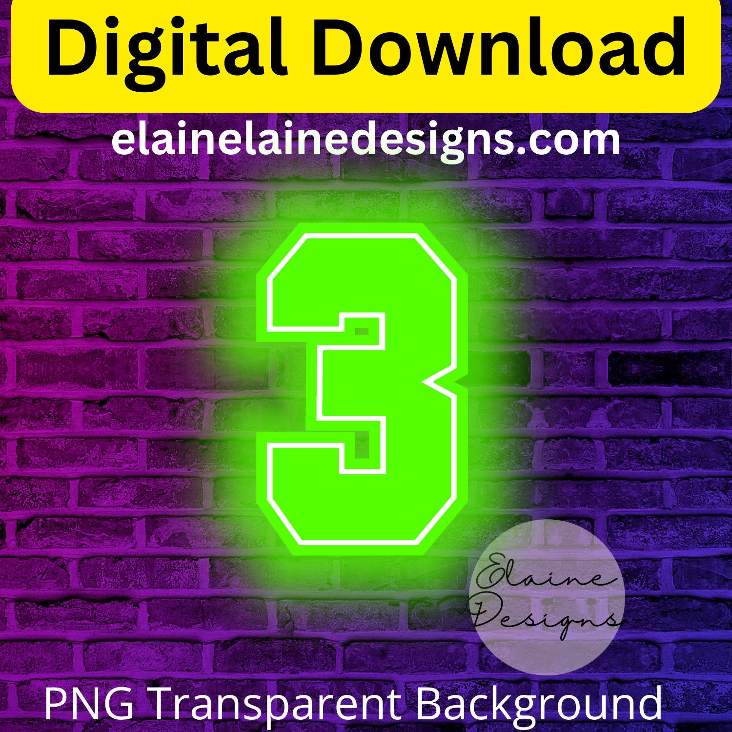 Neon Numbers PNG, Printable Numbers, Neon Numbers, Fluorescent Numbers ...