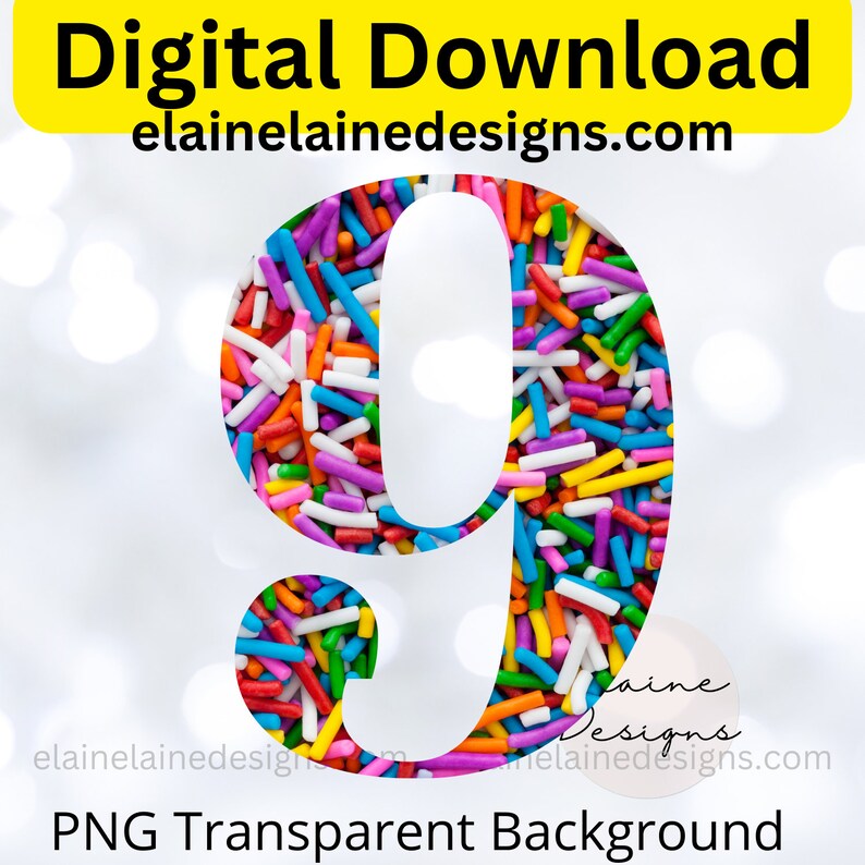 Printable Numbers, Sprinkle Numbers, Sprinkles, Sweet Numbers, Birthday ...