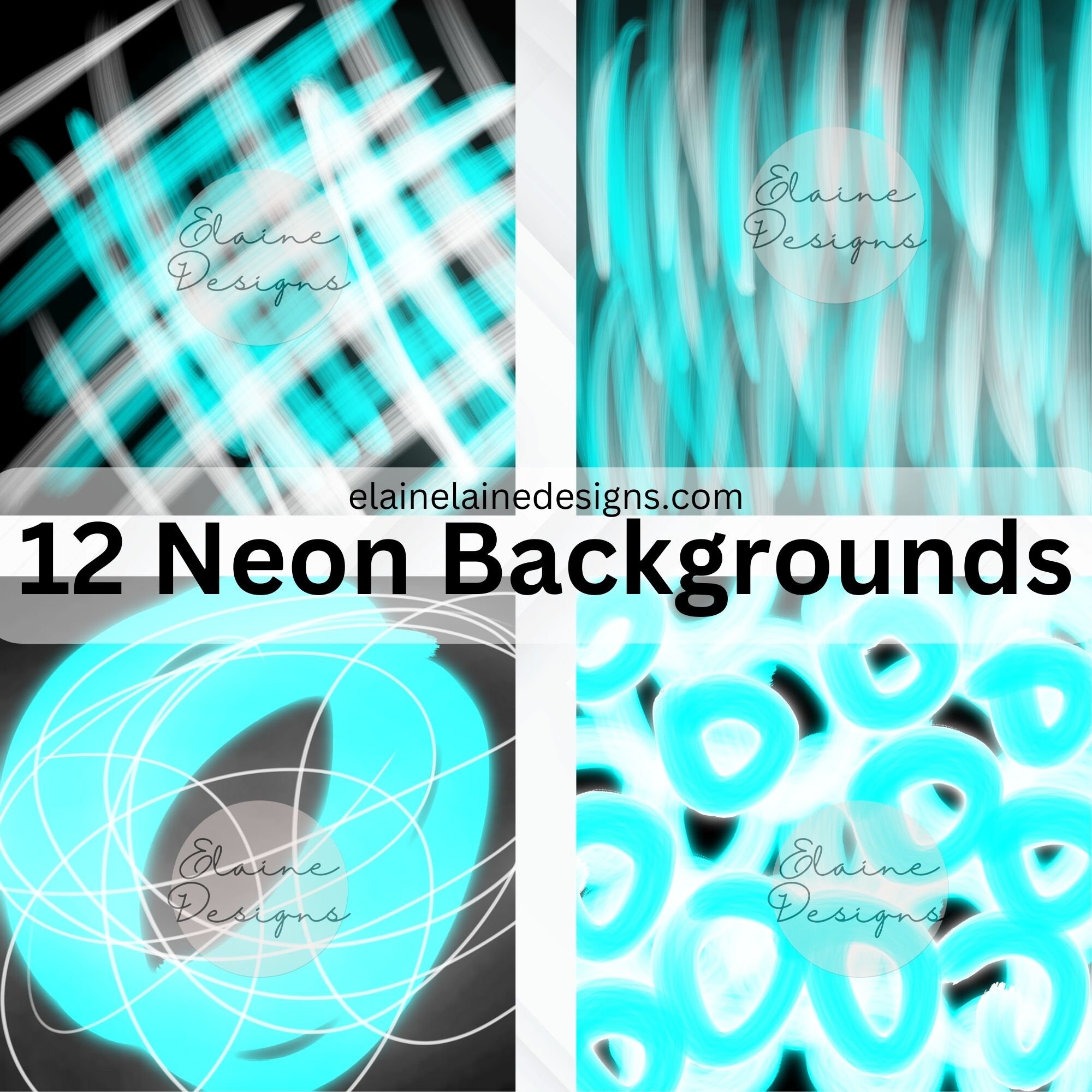 Neon Background, Glowing Background, Digital Paper, Neon, Fluorescent ...