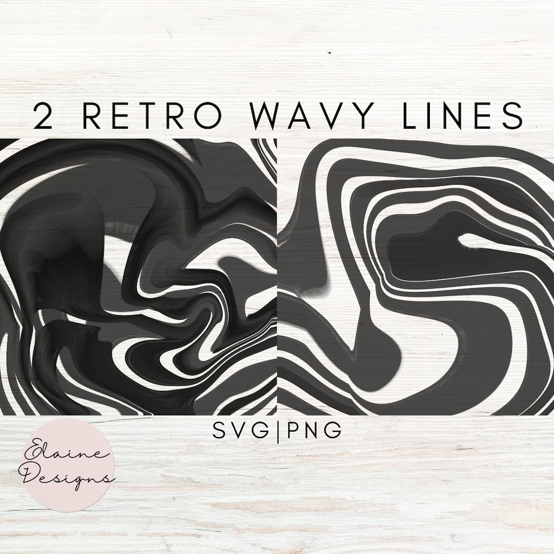 Lines Svg Retro Wavy Lines Png 60s Hippy Designs Svg Stickers 90s ...
