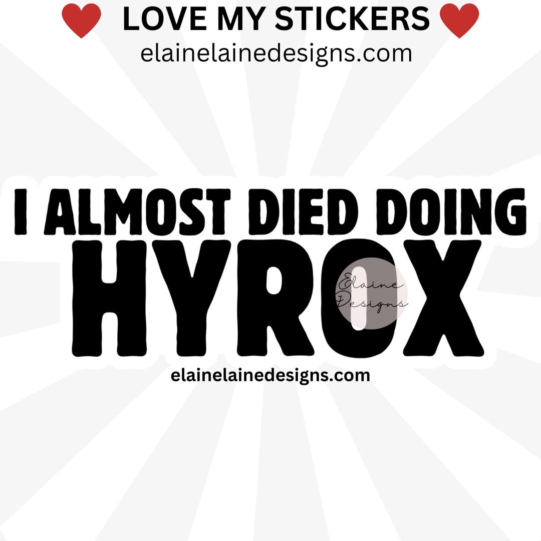 Hyrox Sticker, High Performance Sticker, Hyrox, Endurance Sticker, 1k ...