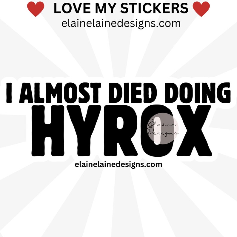 Hyrox Sticker, High Performance Sticker, Hyrox, Endurance Sticker, 1k ...