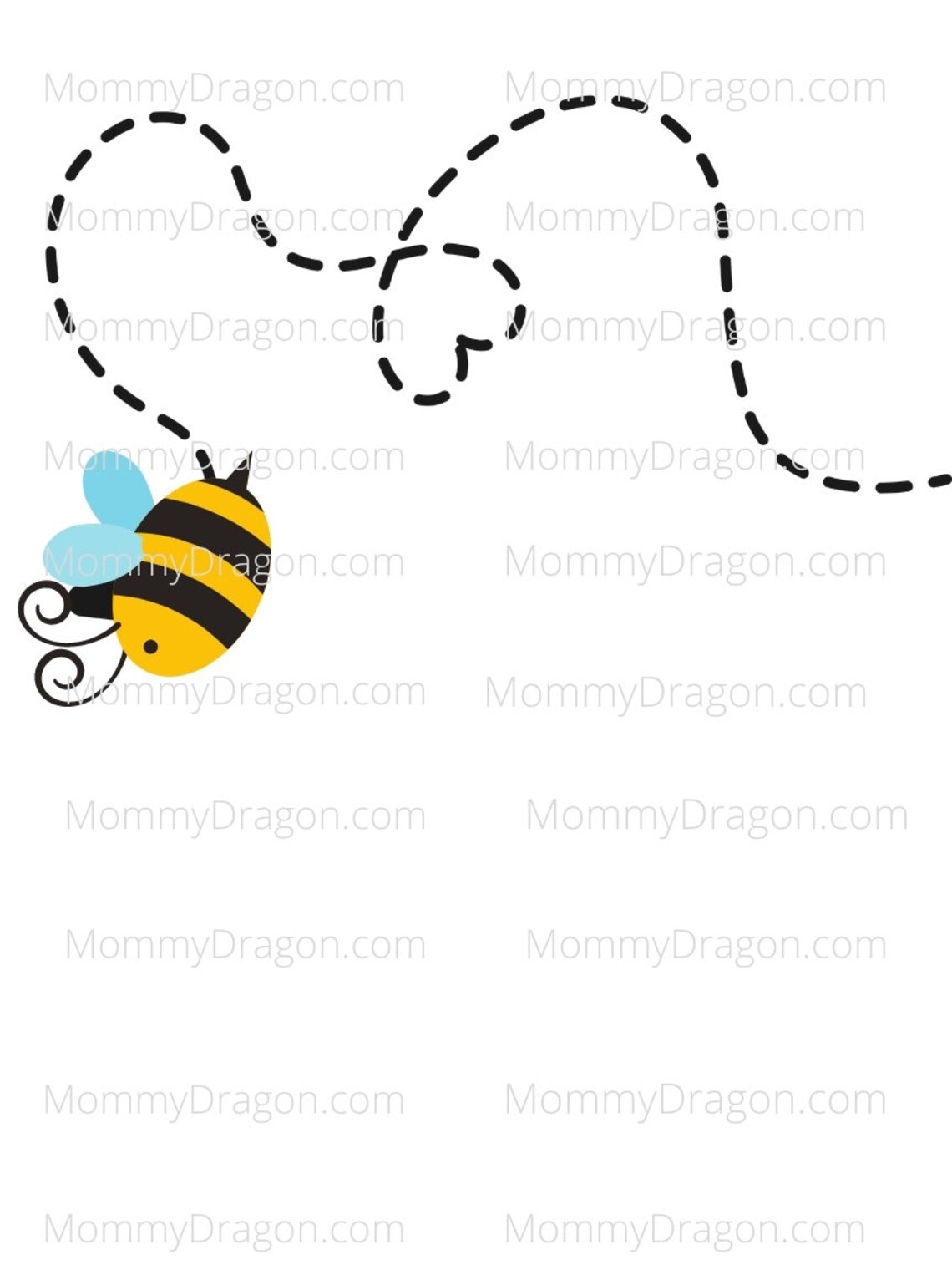 Cute Buzzing Bees Path Bundle 2 Clipart Flying Honeybee Bumble Bee in ...
