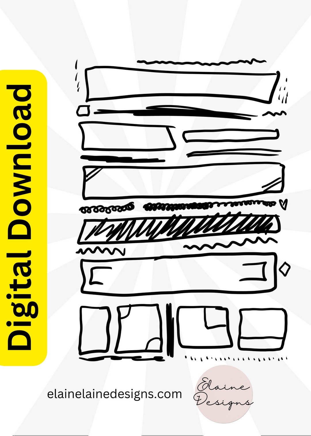 Handdrawn Lines Png, Scribbles, Squiggles, Underlines, Doodles, Curvy ...