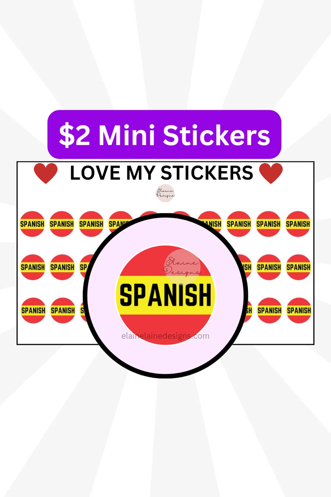 School Planner Sticker, Spanish Stickers, Spanish Planner Sticker ...