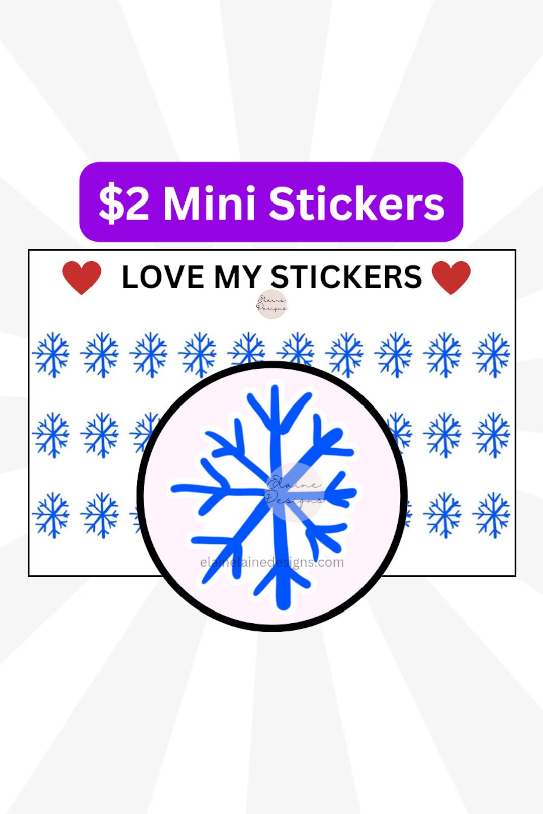 Snowflake Planner Sticker, Christmas Icon Stickers, Christmas Planner ...