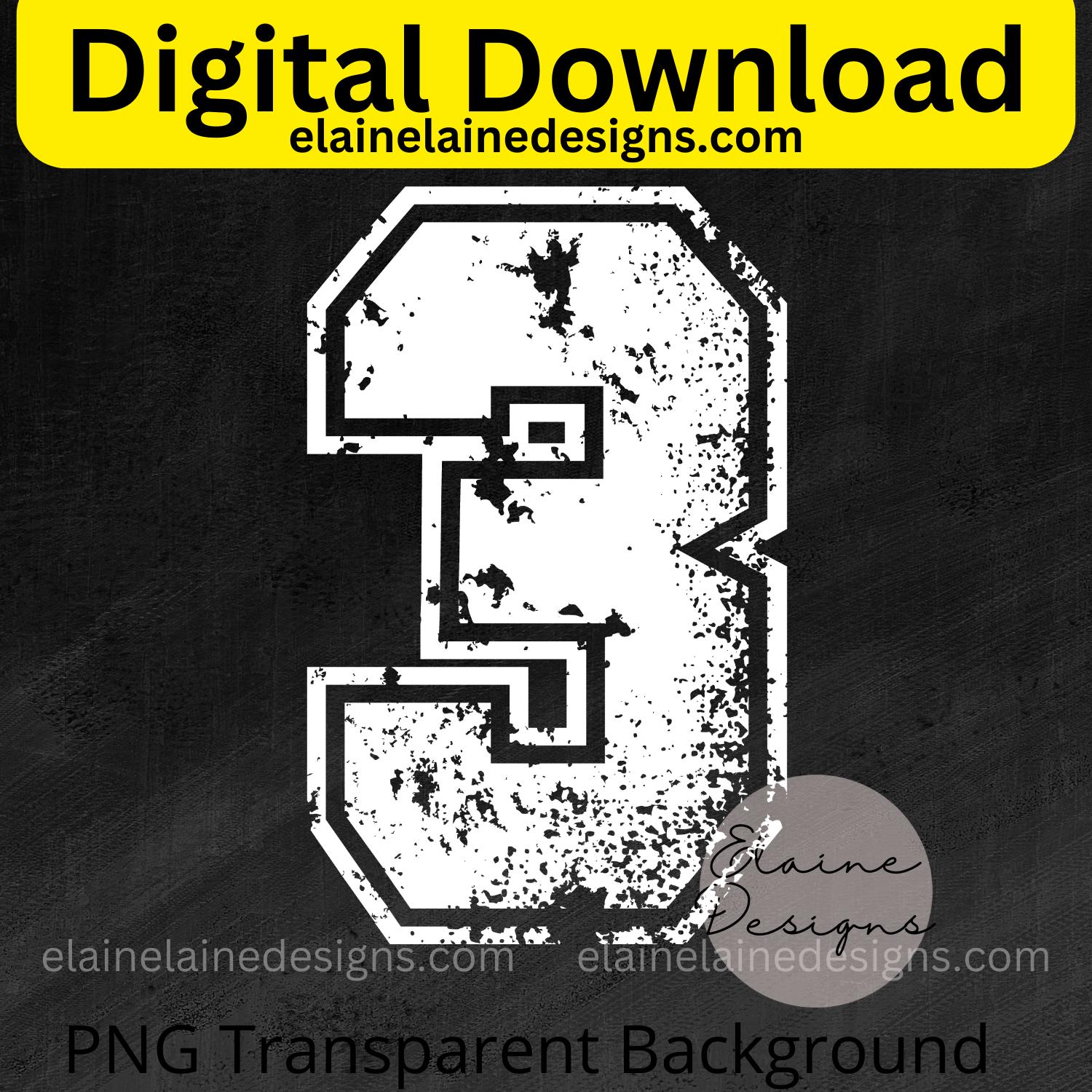 Varsity Numbers, White Numbers, Numbers Png, Sports Numbers, Grunge ...