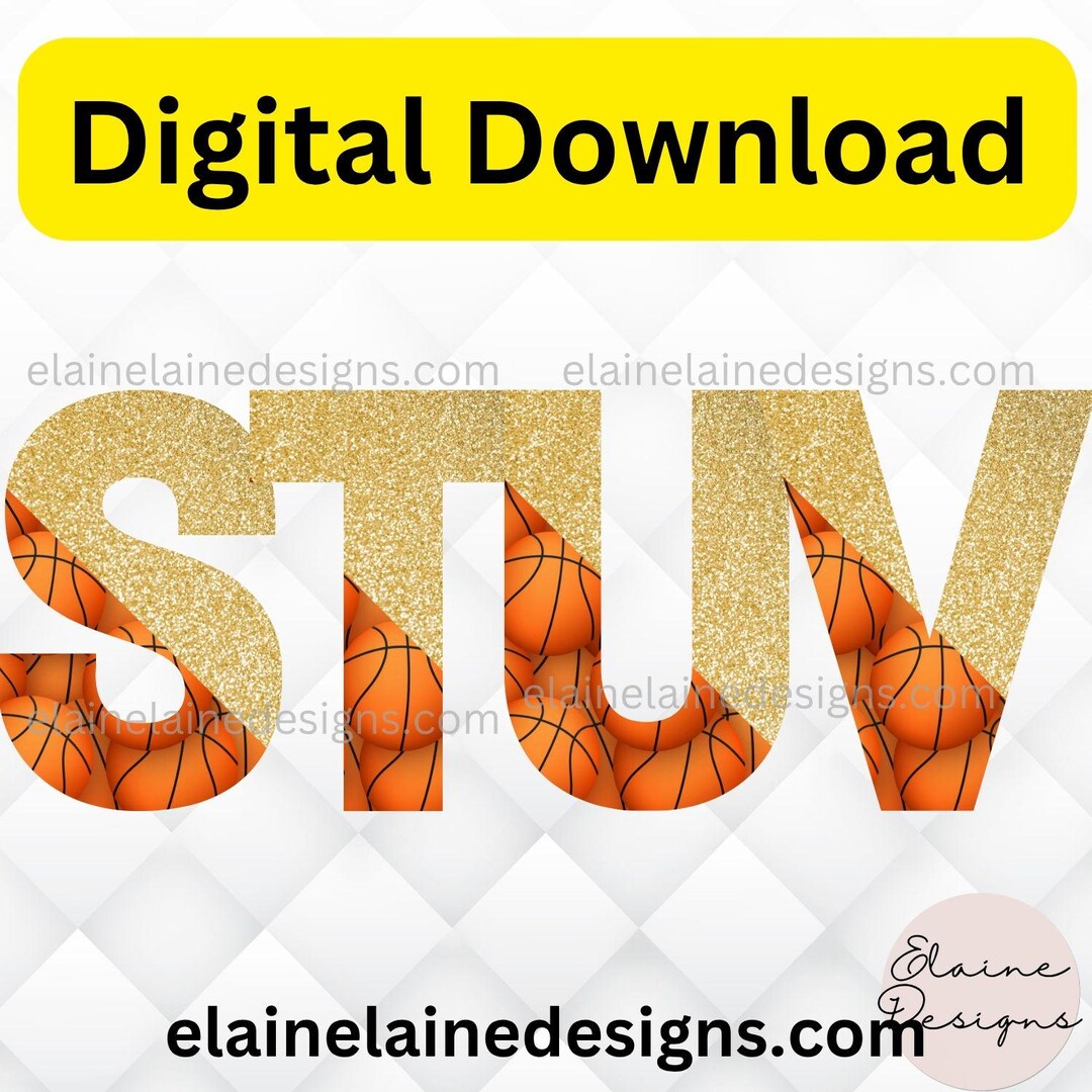 Basketball Letters | Basketball Gold Glitter Letters STUV | Basketball ...