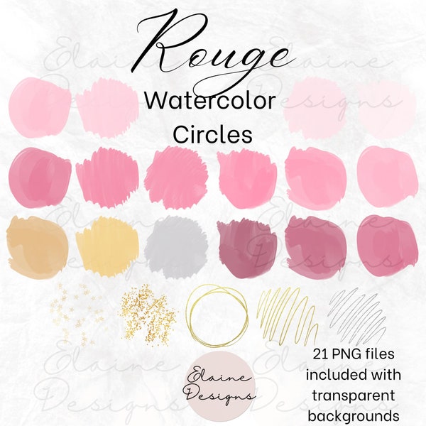 Watercolor Circles - Etsy