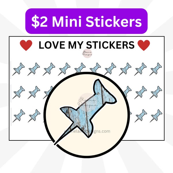 Thumb Tack Stickers - Etsy