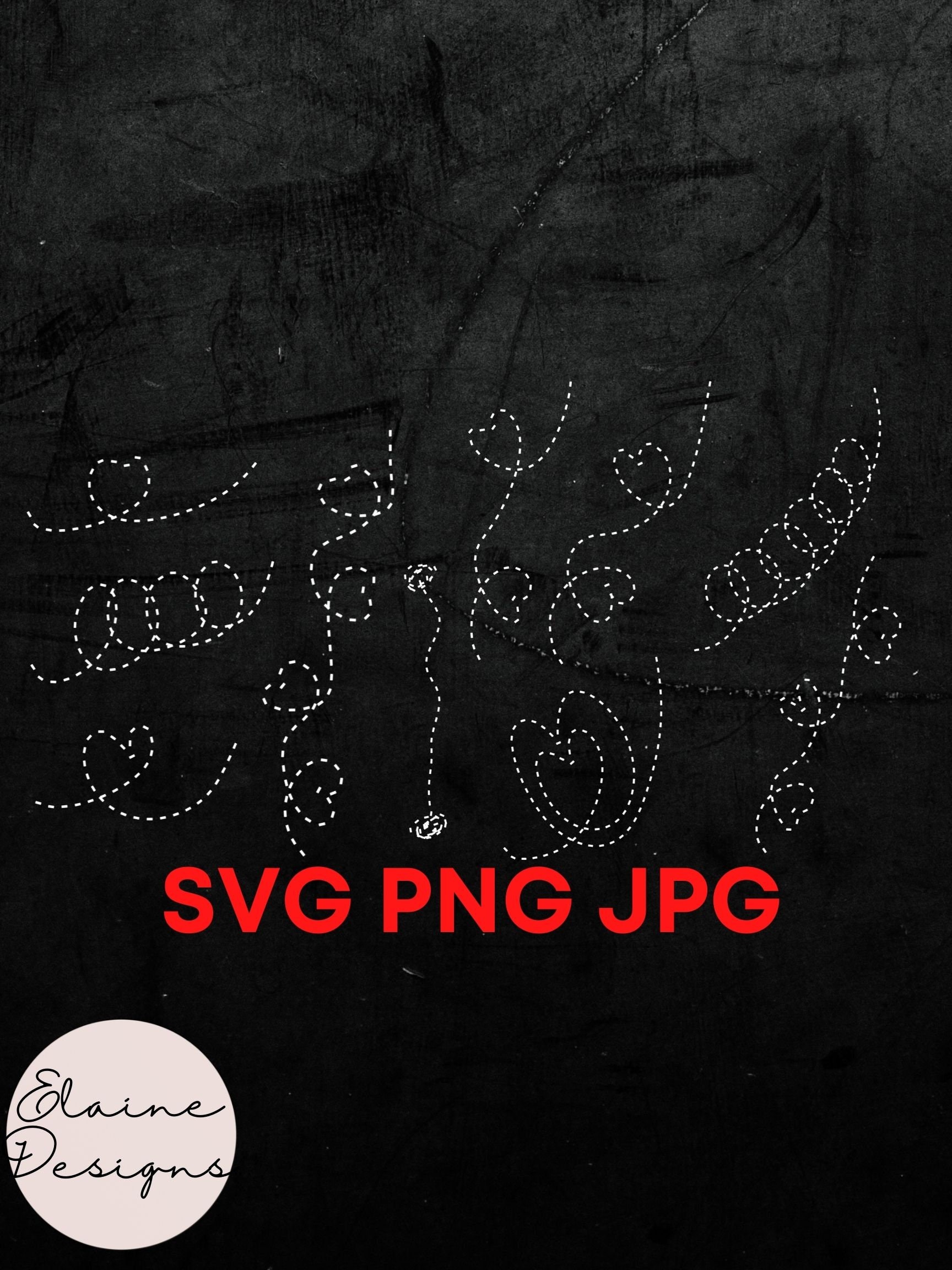 White Dotted Lines White Dashed Lines Handdrawn Dotted Lines - Etsy