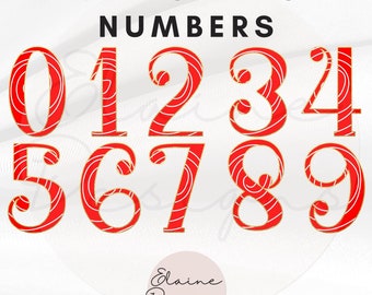 Numbers Svg Bundle Birthday Party Numbers Svg Png Dxf Eps - Etsy