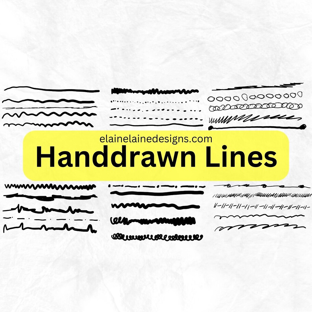Hand Drawn Lines Organic Lines Underline Scratch Out Mark Out Dividers ...