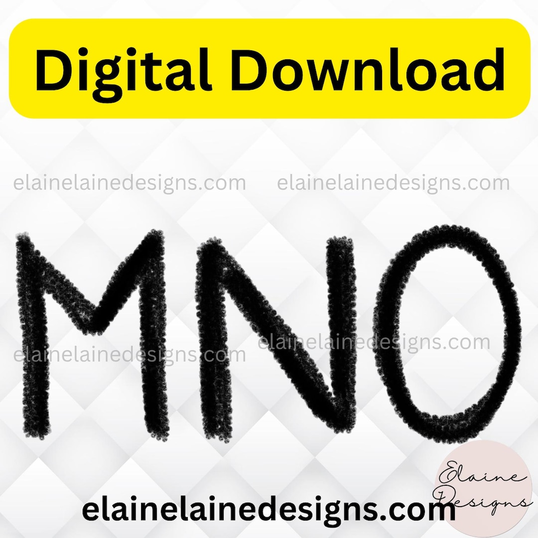 Crayon Letter Clipart M N O | Hand Drawn Alphabet Letters PNG | Digital ...