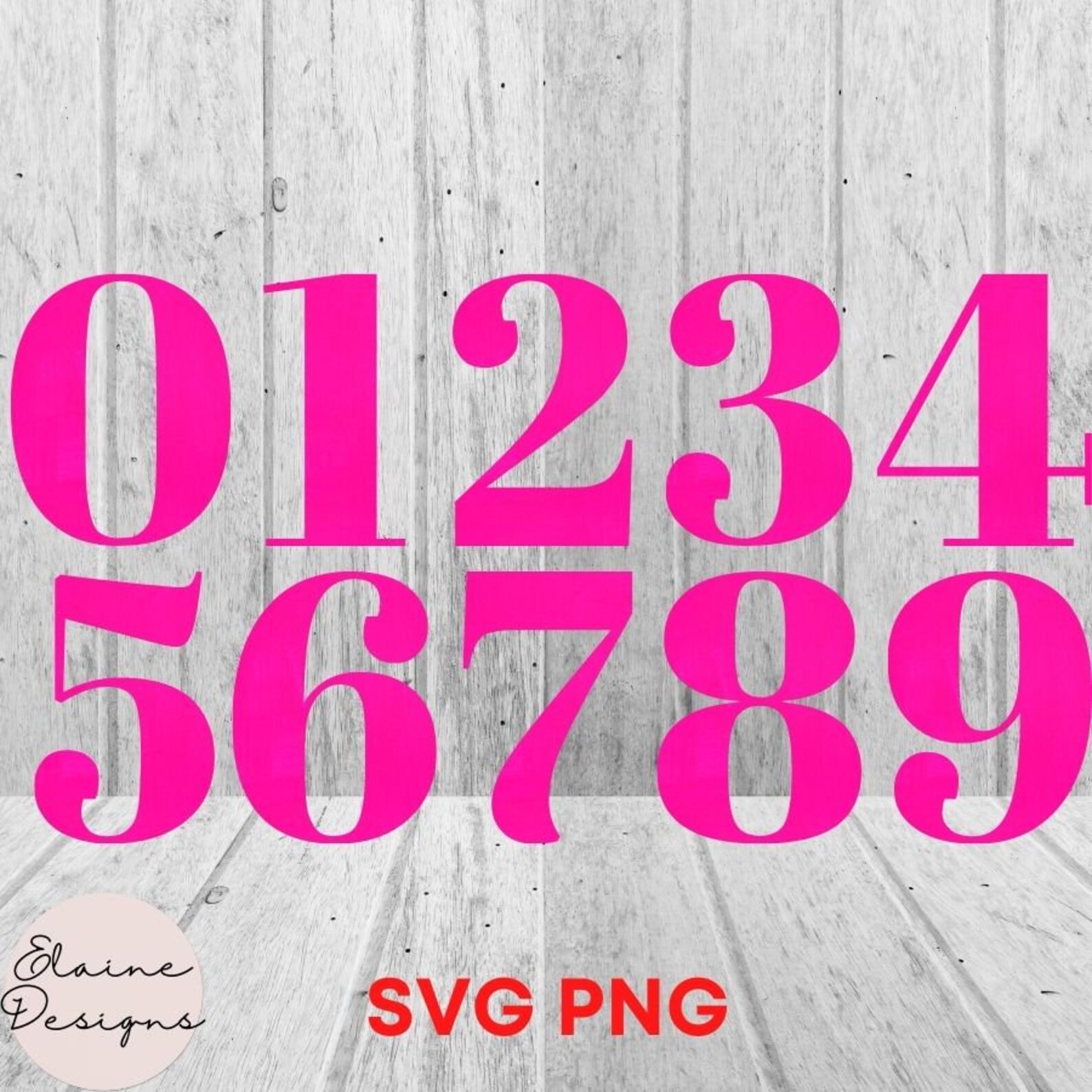 Pink Neon Numbers Neon Numerals Bright Pink Numbers Girls Birthday ...