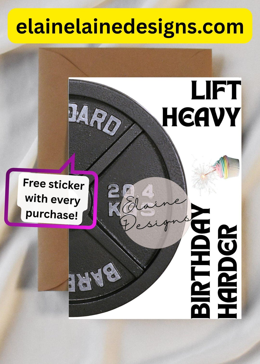 Lift Heavy Birthday Card | HYROX Crossfit Gym Workout Card | Barbell ...